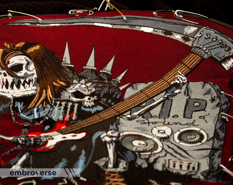Hell Rocker Back Patch Death Skeleton Music Large - Etsy