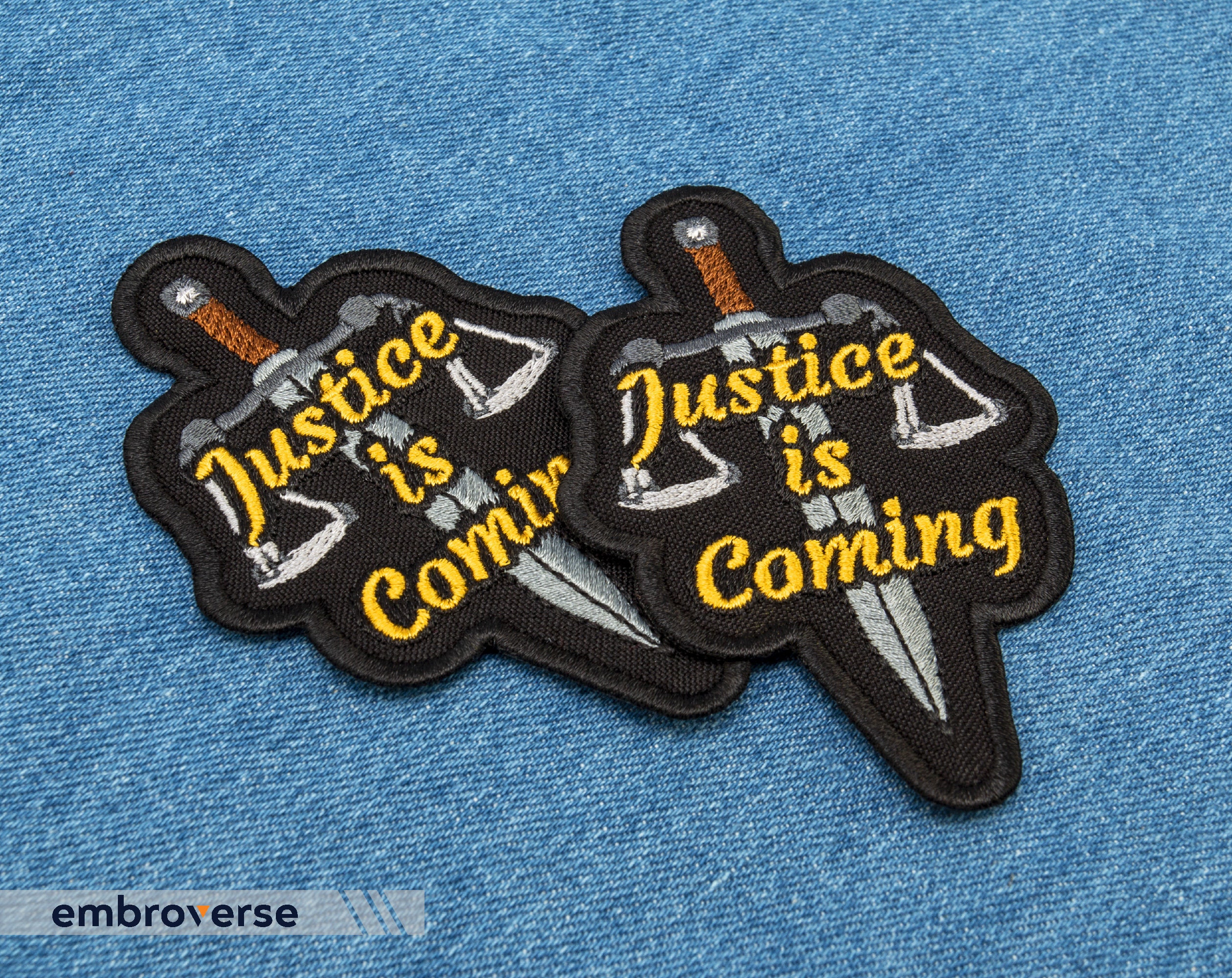 Justice is Coming Embroidered Patch Text Funny Quotes | Etsy