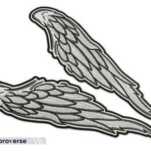 White Angel Wings Back Patch - Halloween Accessory for Costume or ...