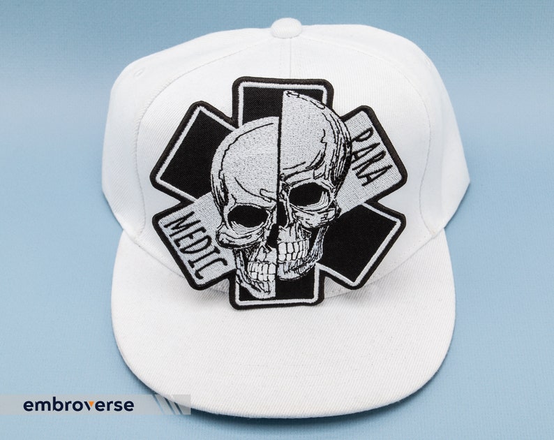 Paramedic Skull Patch Embroidered EMT Medical Emblem Iron - Etsy