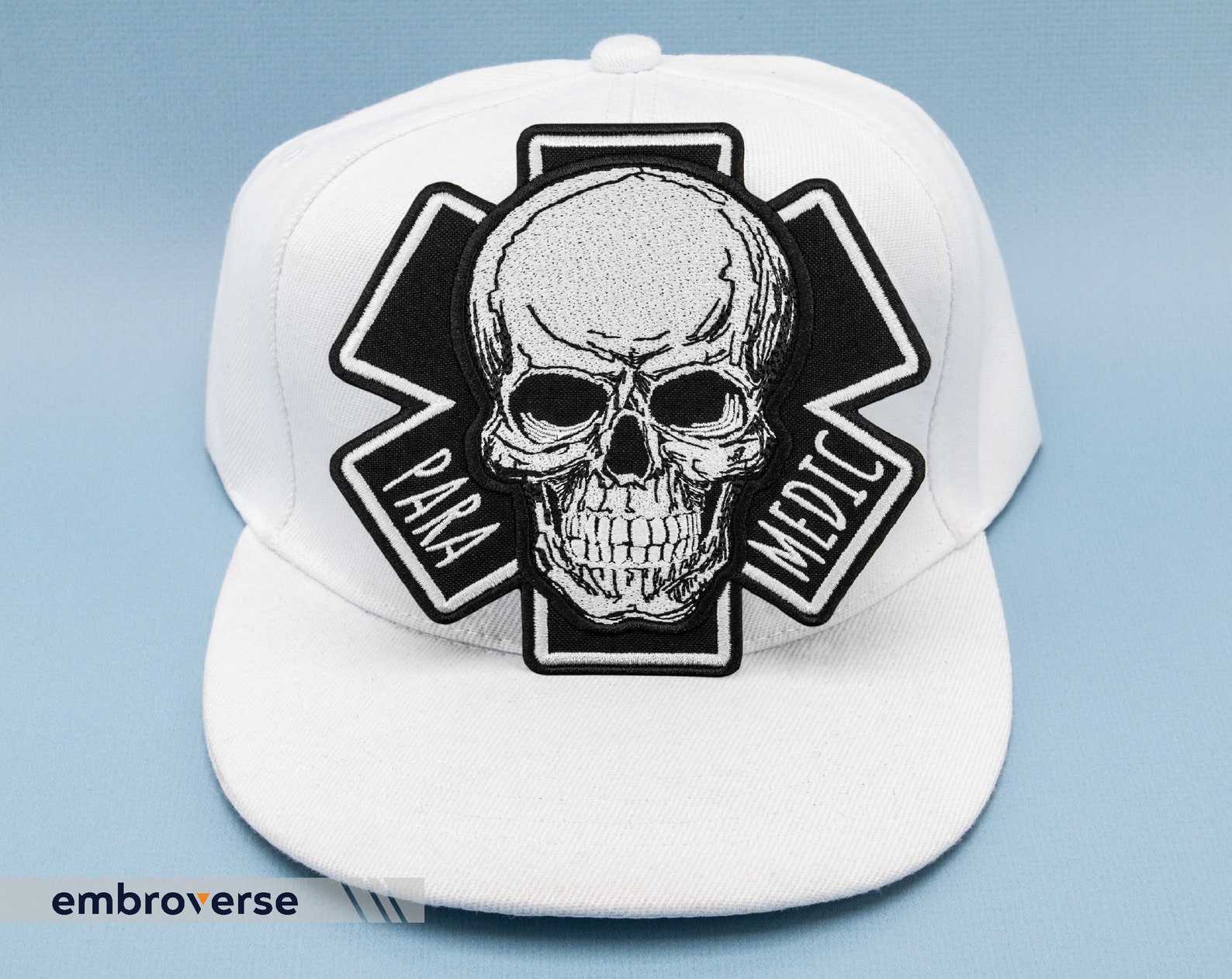 Paramedic Skull Patch - Embroidered EMT Medical Emblem - Iron on ...