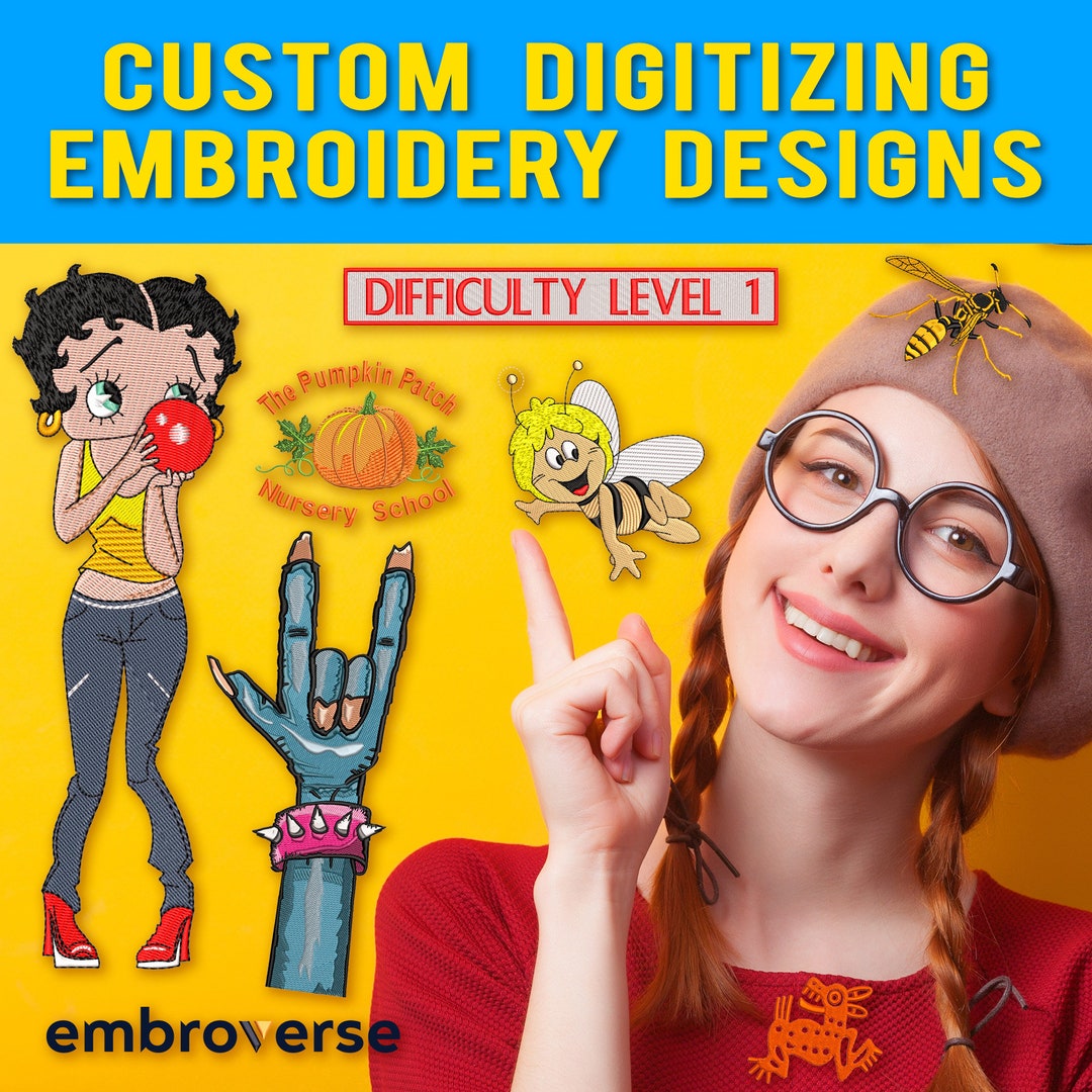 Custom Digitizing Embroidery Design Premium Service - Etsy