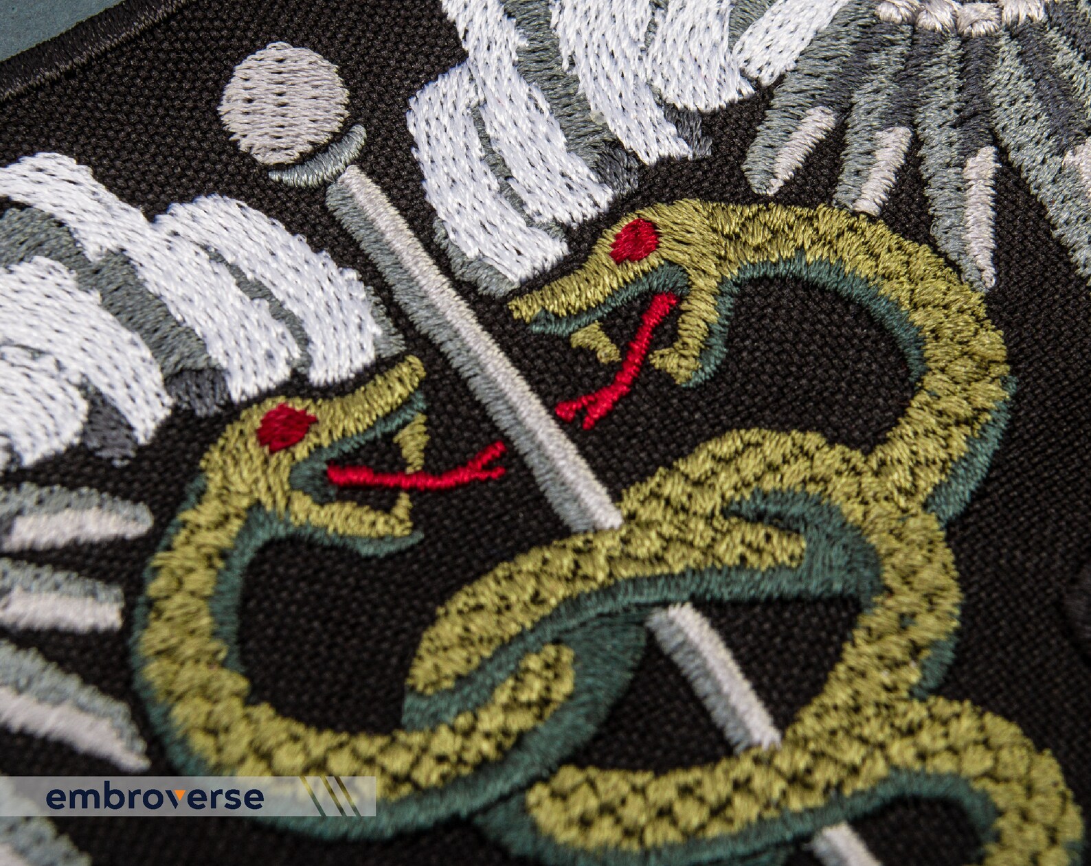 Medical Caduceus Patch Snakes and Wings Symbol Embroidered - Etsy