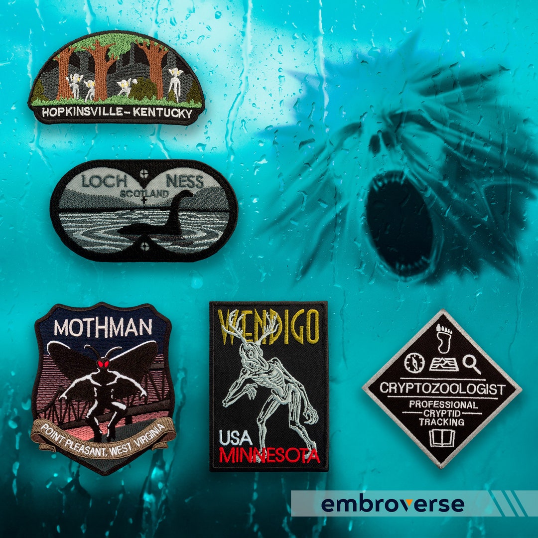Paranormal Cryptozoologist Patches SET - Embroidered Cryptid Tracking ...