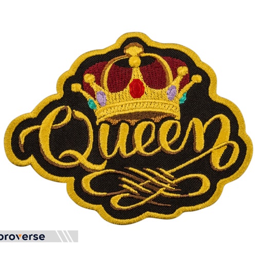 KING QUEEN CROWN Patch Iron-on Embroidered Funny Novelty - Etsy