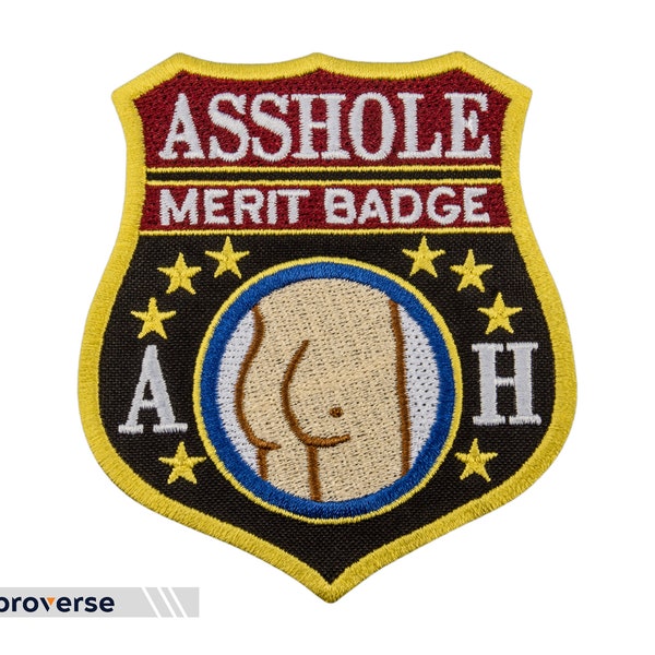 Asshole Merit Badge Etsy