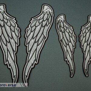 White Angel Wings Back Patch - Halloween Accessory for Costume or ...