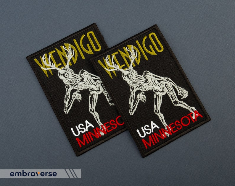 Wendigo Patch - Mystic Evil Spirit, Minnesota, USA Travel Patches - Embroidered Iron on - 2.8 X ...