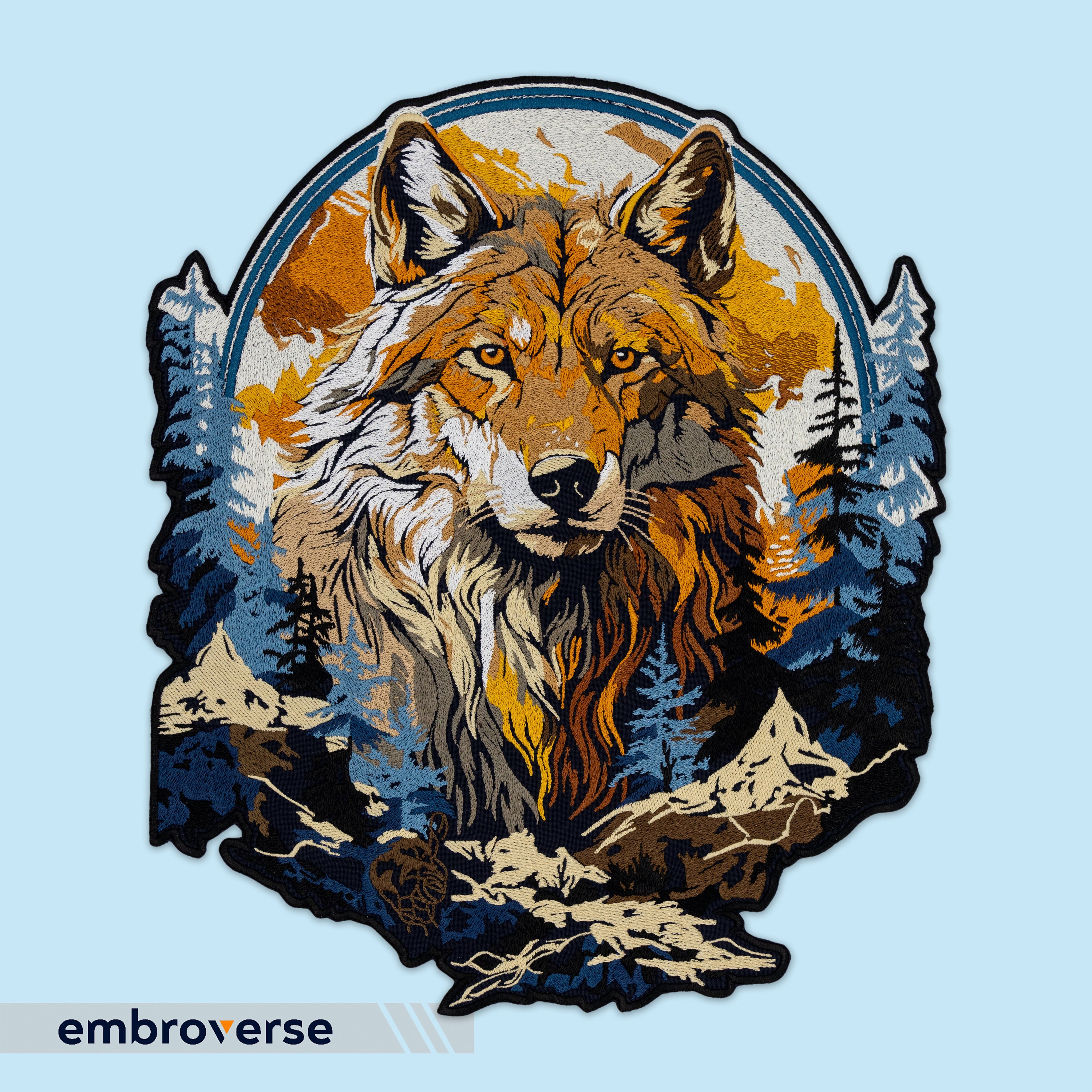 Realistic Wolf Head Large Back Patch - Forest Guardian, Nature Spirit ...
