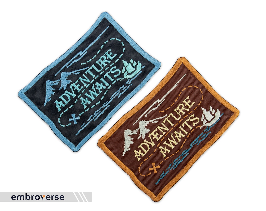 Adventure Awaits Patch: Embroidered Travel Patch, Mountains Magic (3.5 ...