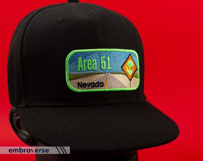 Area 51 Patch Nevada UFO Alien Themed Embroidered Iron on - Etsy