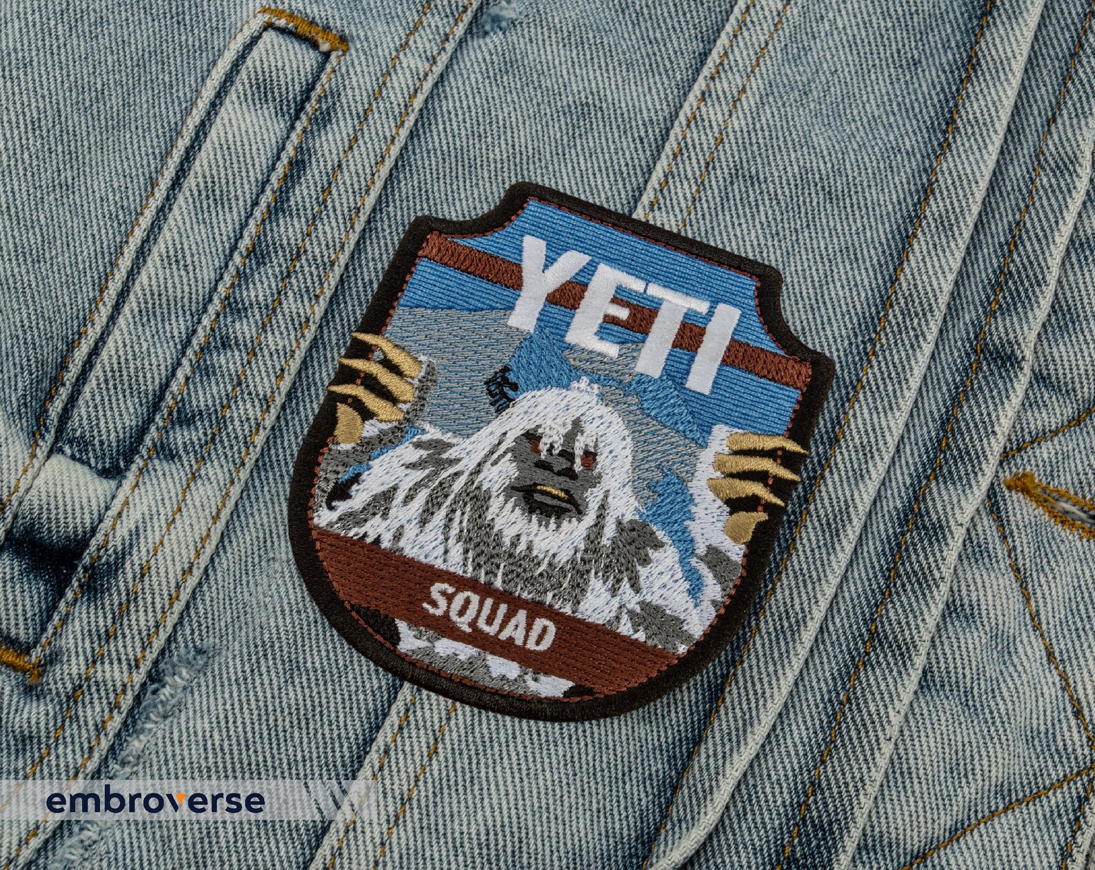 Yeti Squad Patch - Bigfoot Face Sasquatch Cryptozoology Paranormal ...