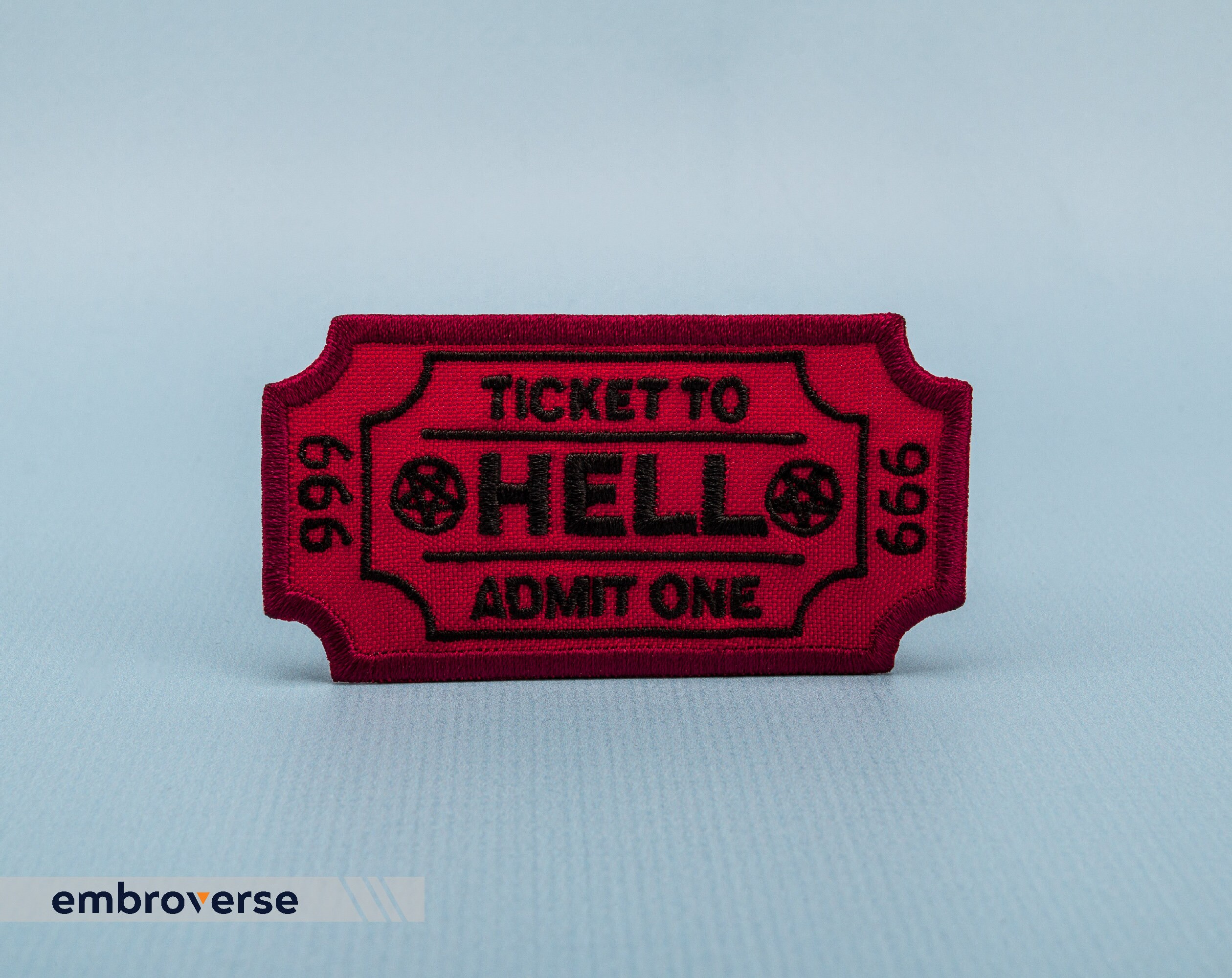 Ticket to Hell Patch Admit One Embroidered Demon Funny Quote - Etsy