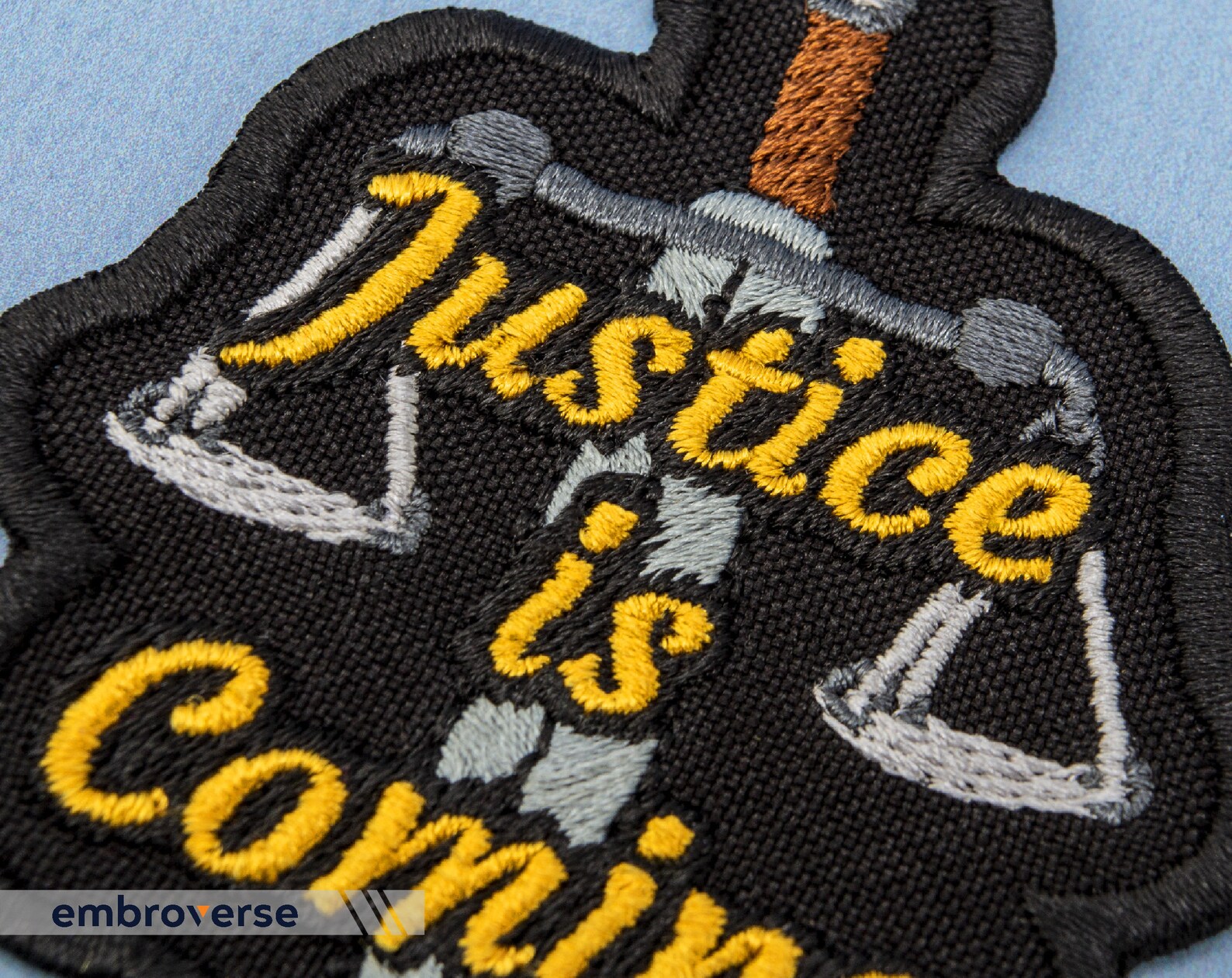 Justice is Coming Embroidered Patch Text Funny Quotes - Etsy