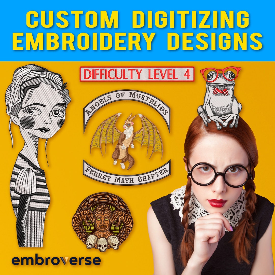 Custom Digitizing Embroidery Design Premium Service - Etsy