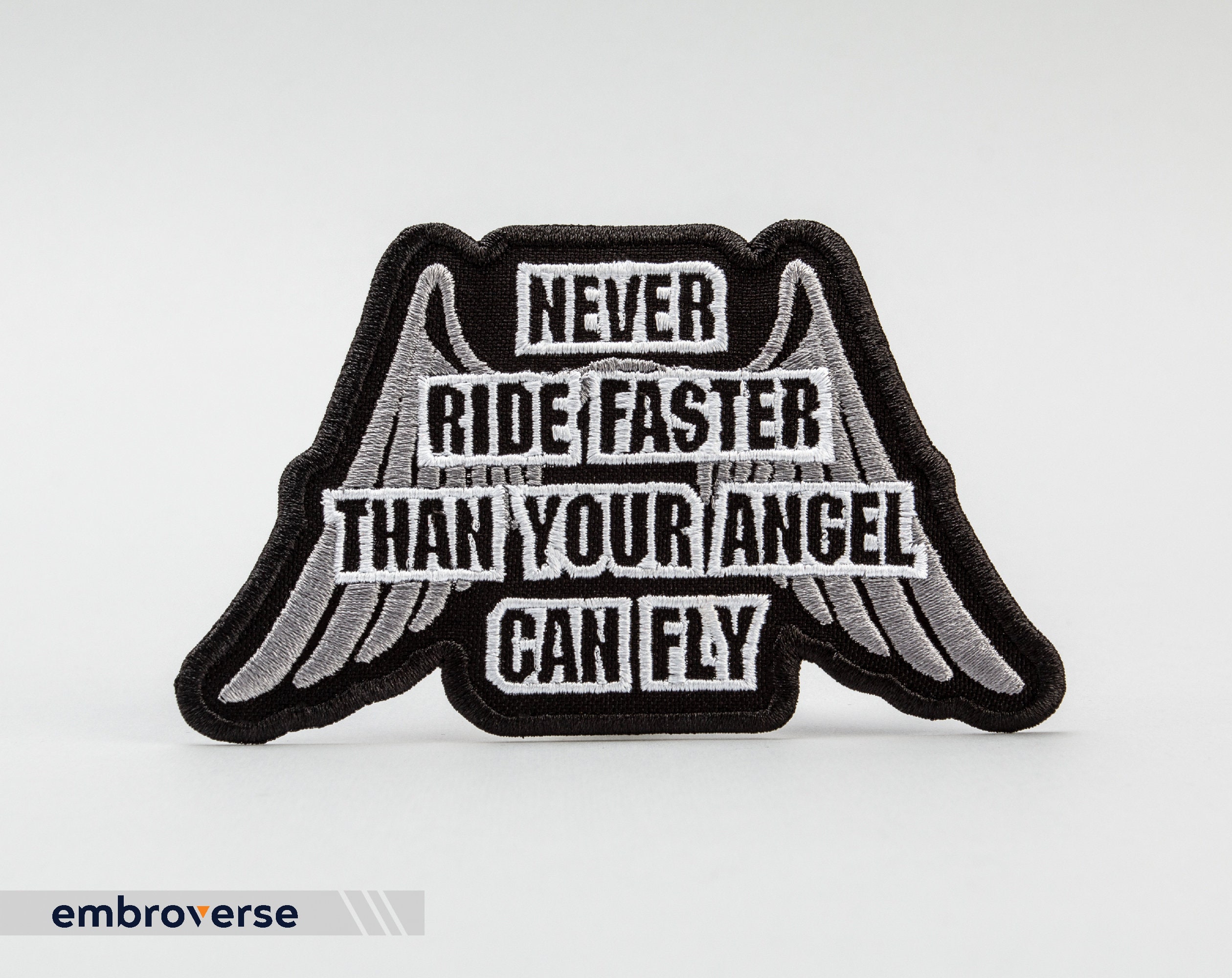 Never Ride Faster Than Your Angel Can Fly Patch Motorcycle | Etsy