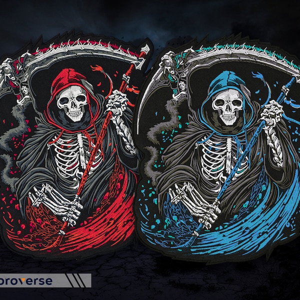 Grim Reaper Back Patch - Etsy