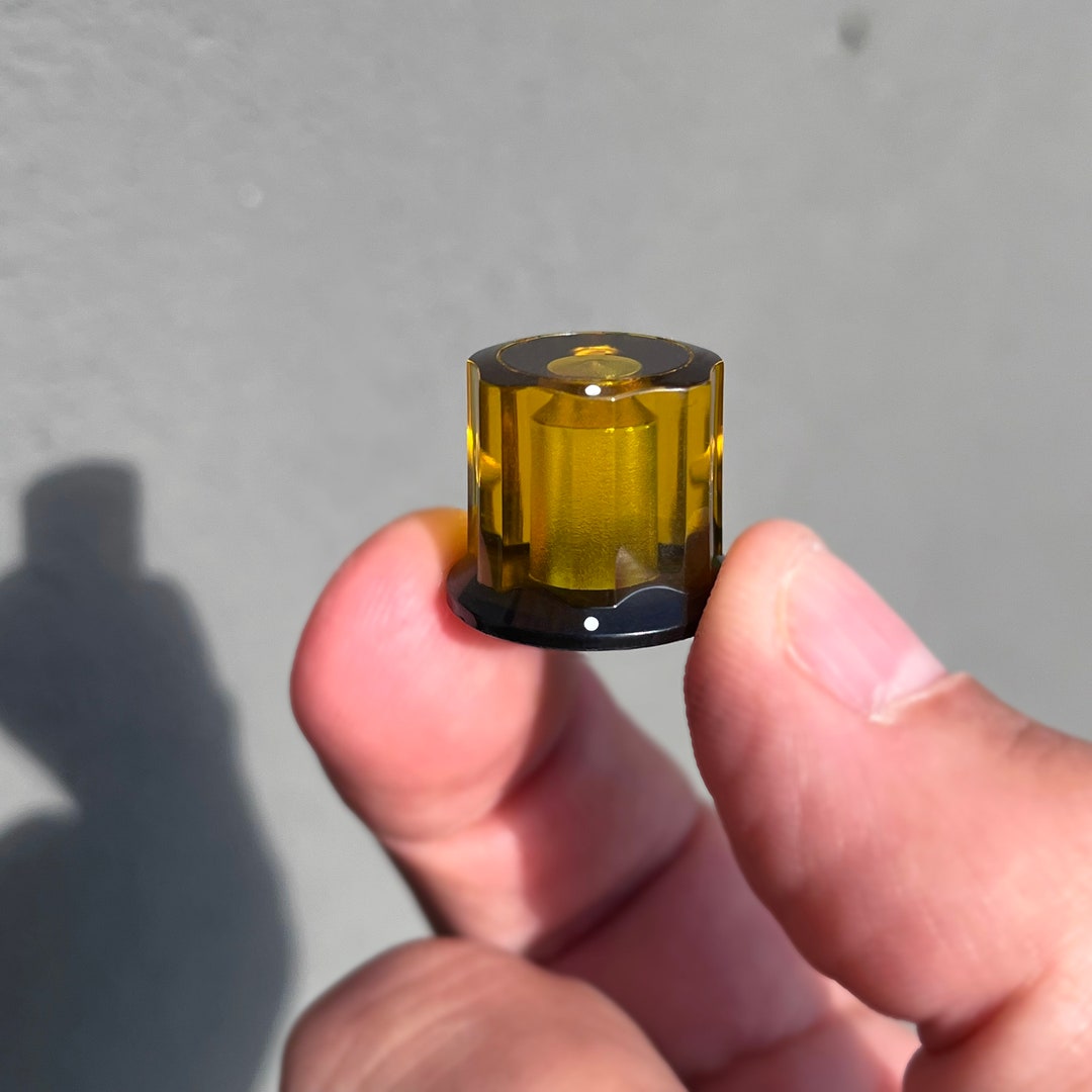 Moog Clone Knob Transparent Yellow / Opaque Black Color With Color Dot ...