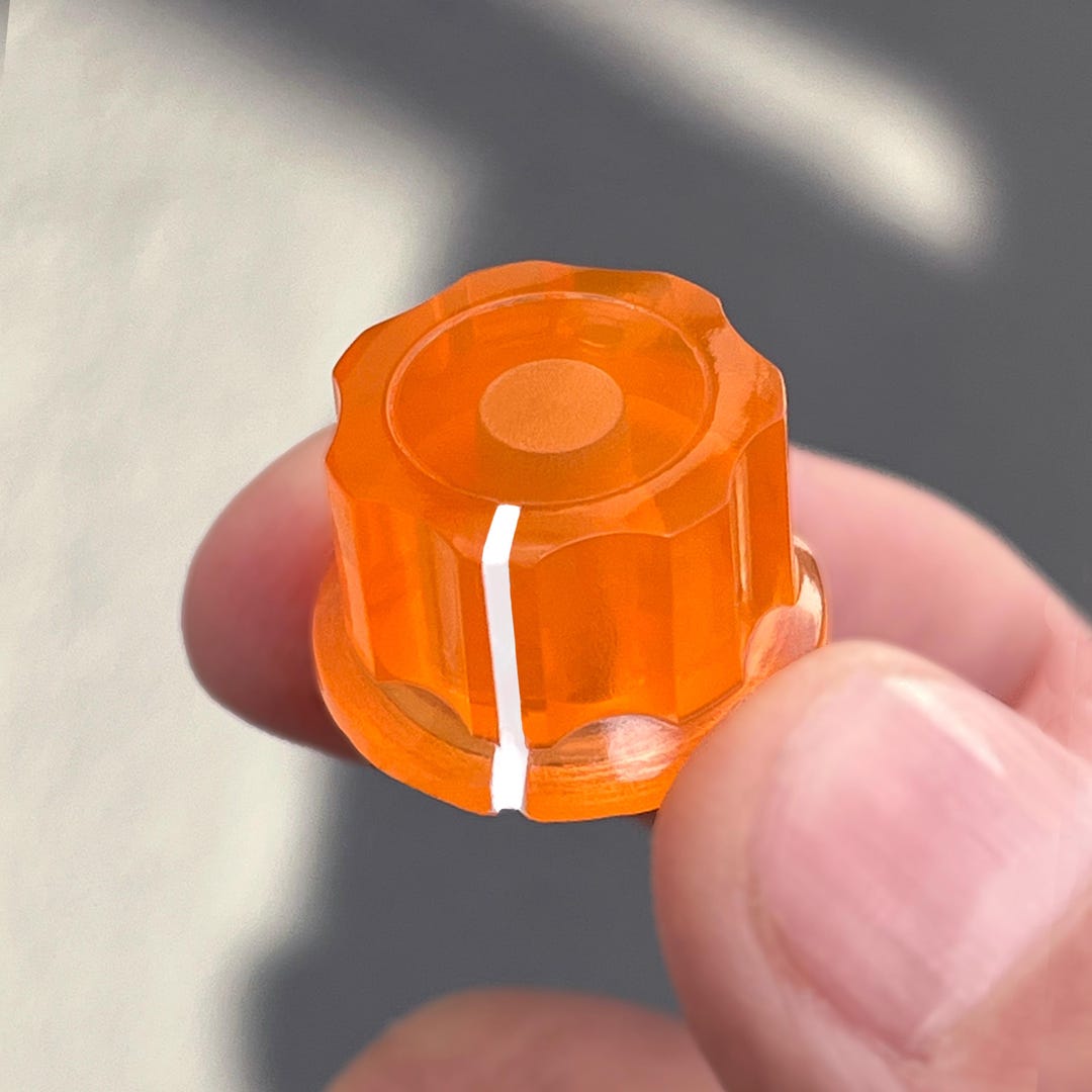Transparent Orange Rotary Knob - Etsy