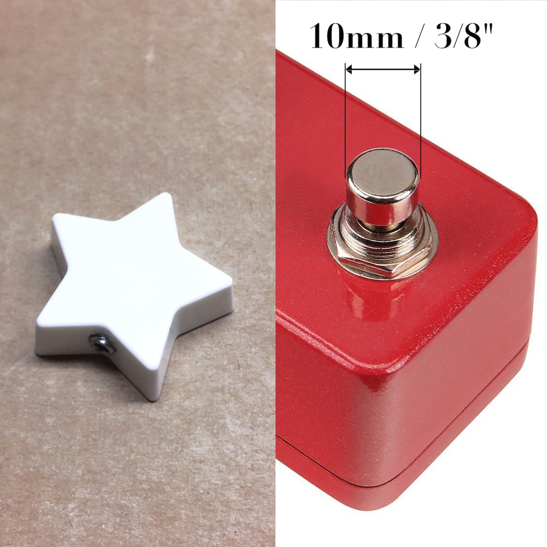 White Star Stomp "topper" Push Button Cap - Etsy