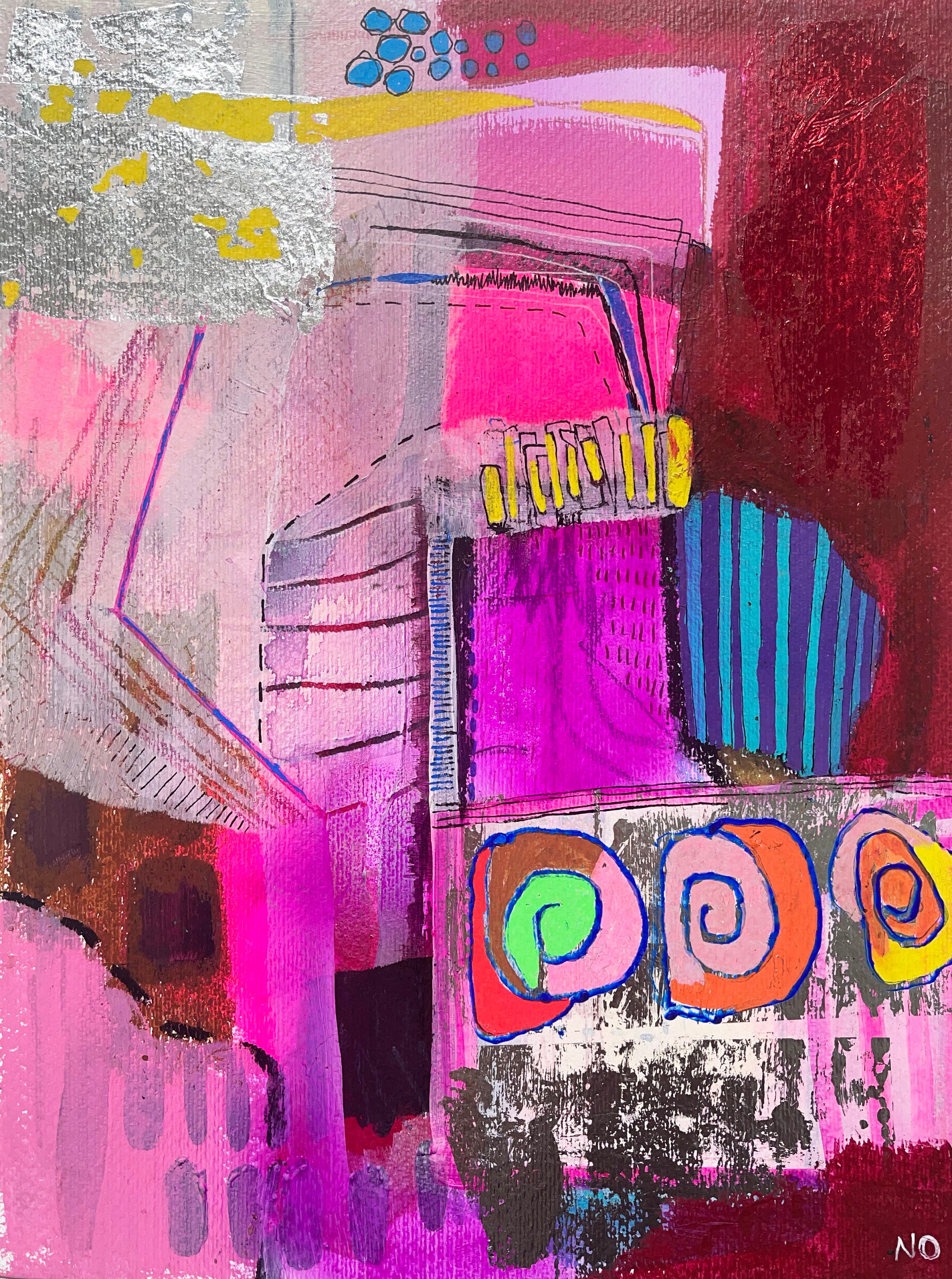 Contemporary Wall Art on Paper, Mixed Media Collage, Unique Abstract ...