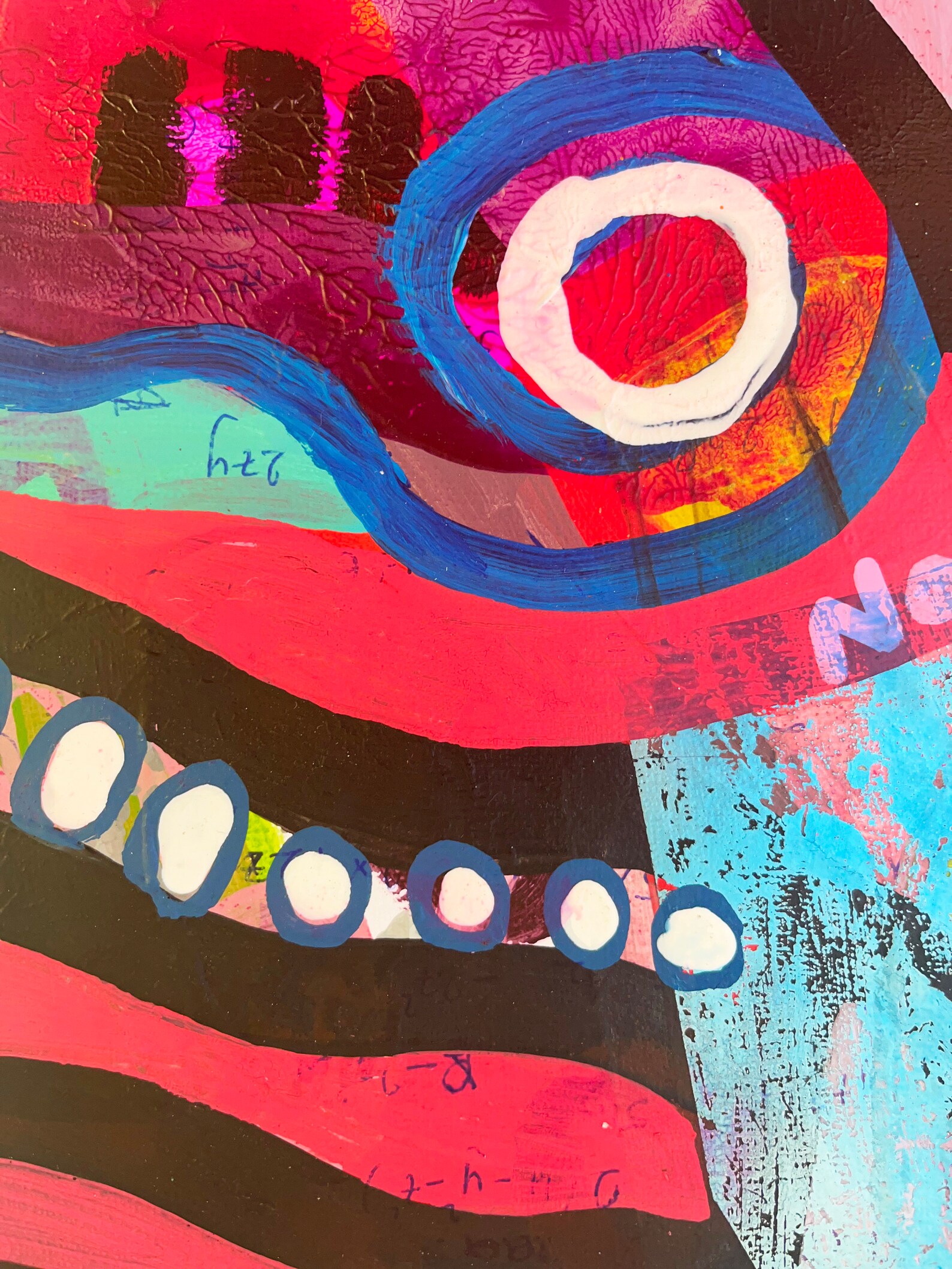 Original Abstract Expressionist Painting, Mixed Media on Paper ...