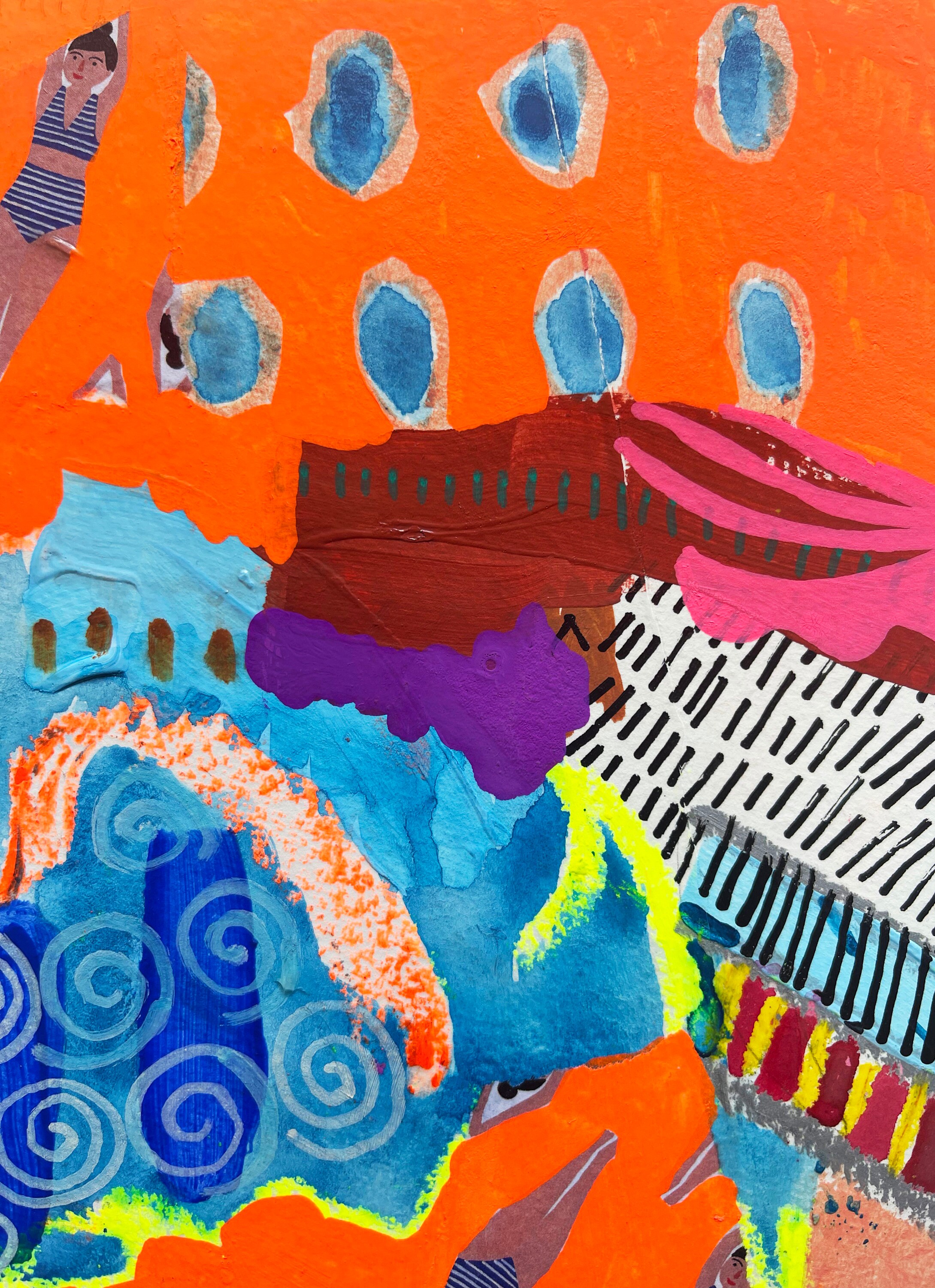 Colorful Abstract Wall Art Mixed Media Collage Art Journal - Etsy