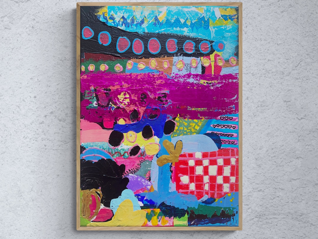 Mixed Media Abstract Wall Art, Intuitive Art, Colorful Abstract ...