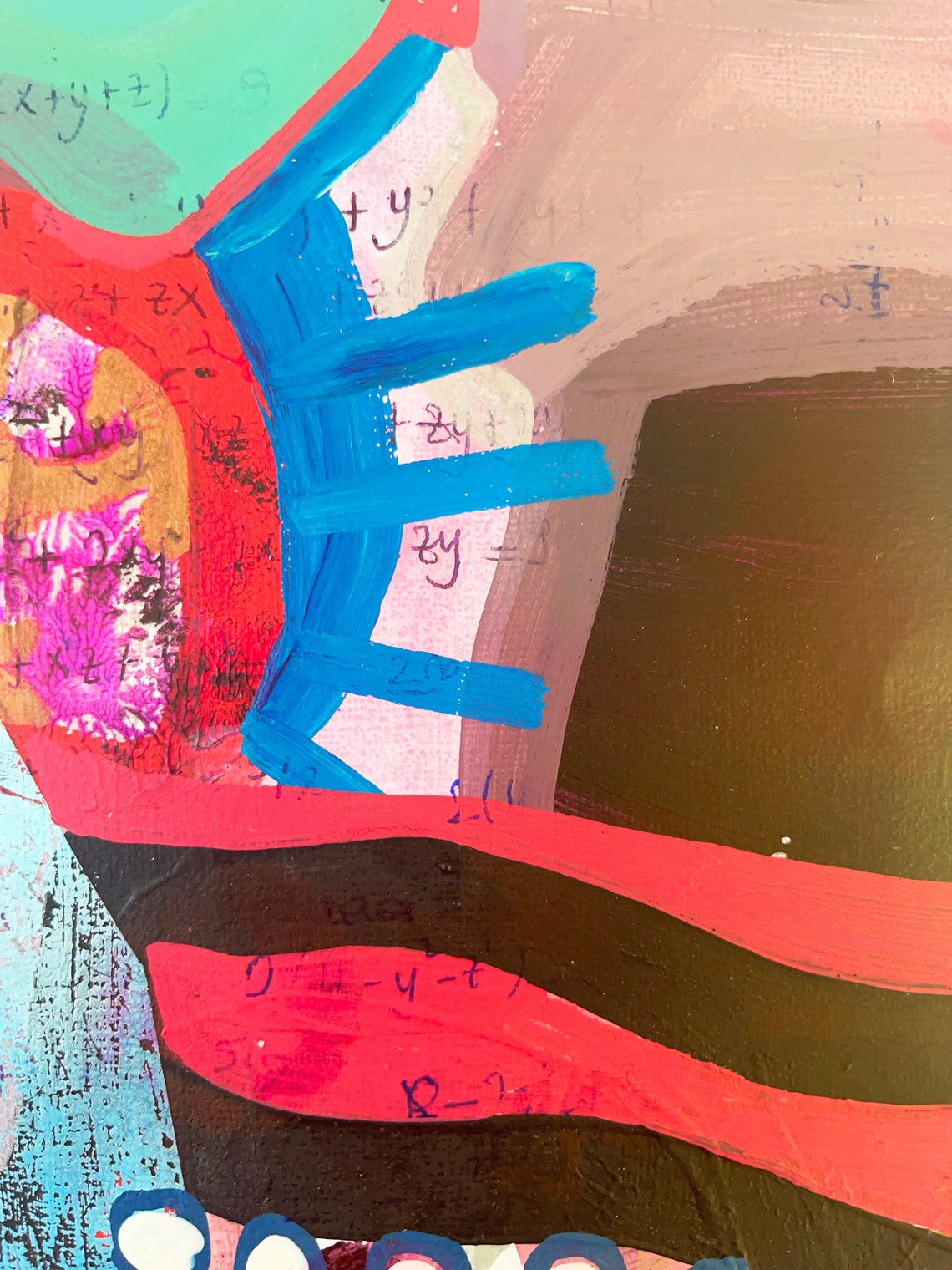 Original Abstract Expressionist Painting, Mixed Media on Paper ...
