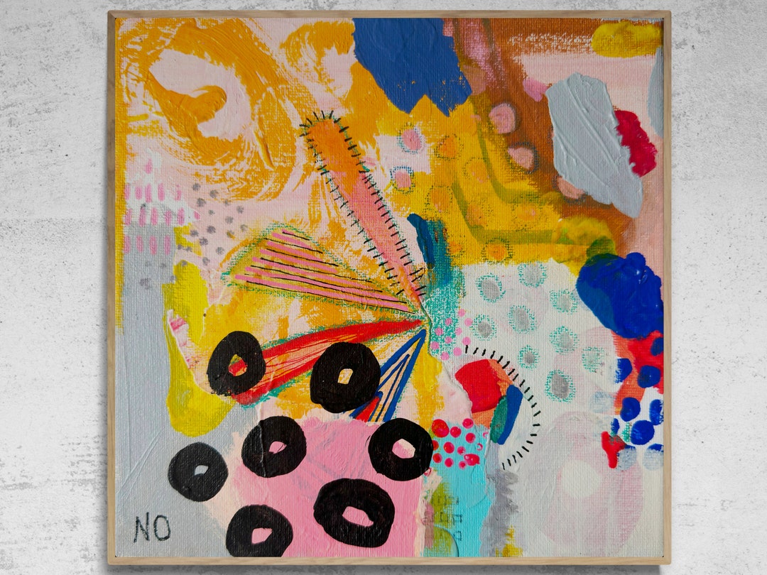 Mixed Media Abstract Wall Art Intuitive Art Colorful Abstract Painting ...