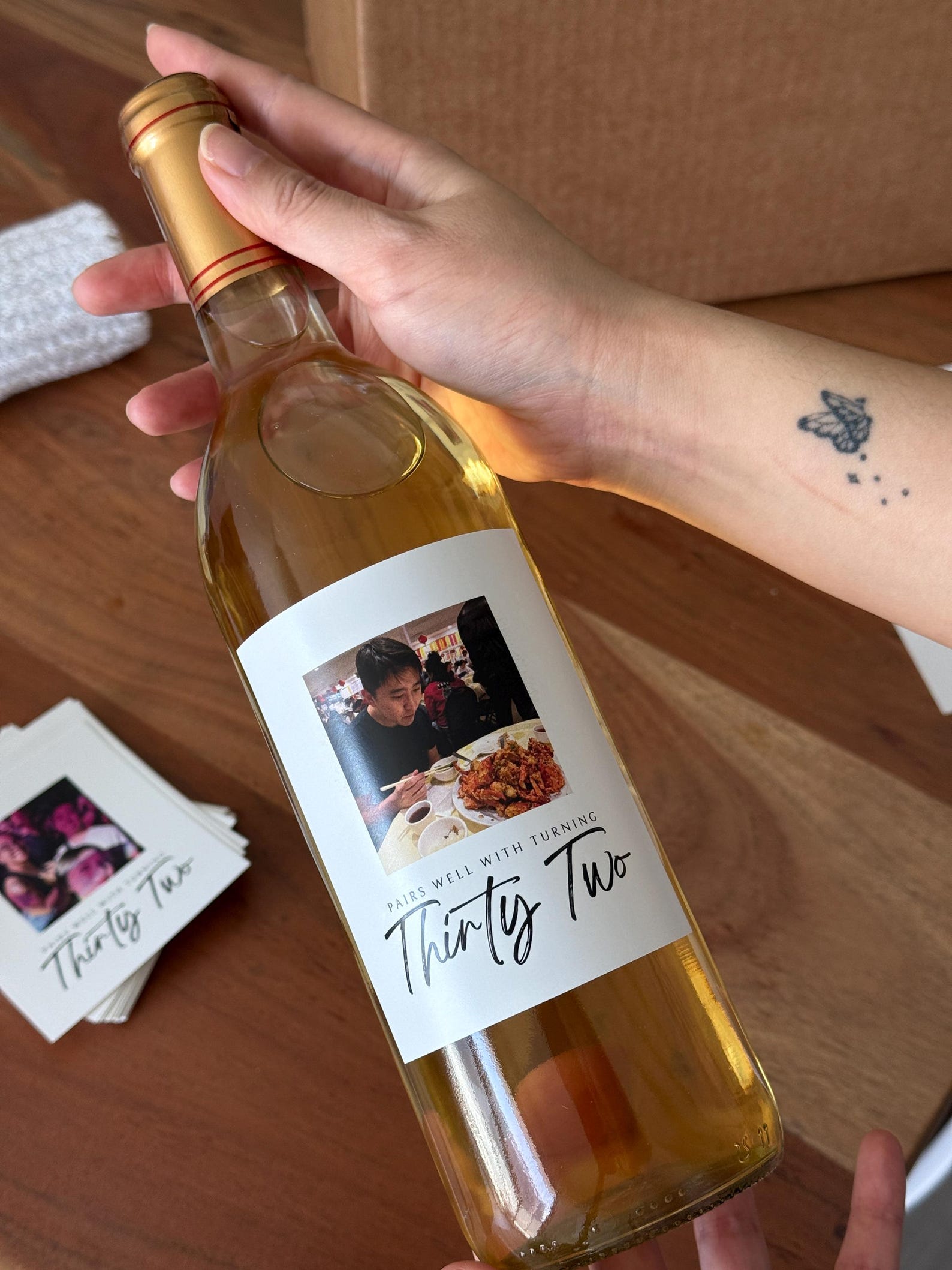 Personalized Wine Bottle Label | Custom Photo Wine Label for Birthdays ...
