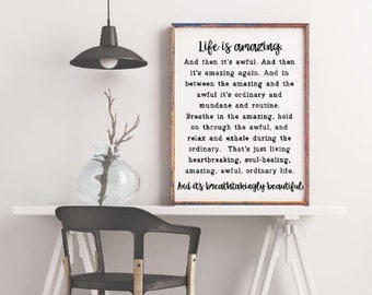 Life is Beautiful Sign is Beautiful Sign Beautiful Life - Etsy