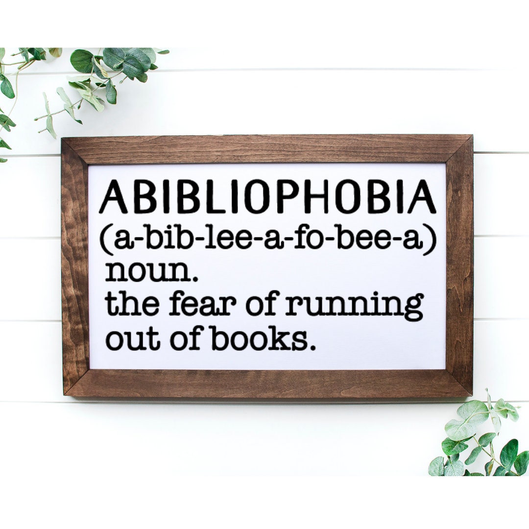 Abibliophobia the Fear of Running Out of Books SVG Cut File Cricut SVG ...