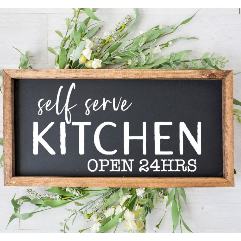 Self Serve Kitchen Open 24hrs SVG Cut Files Potholder Svg - Etsy