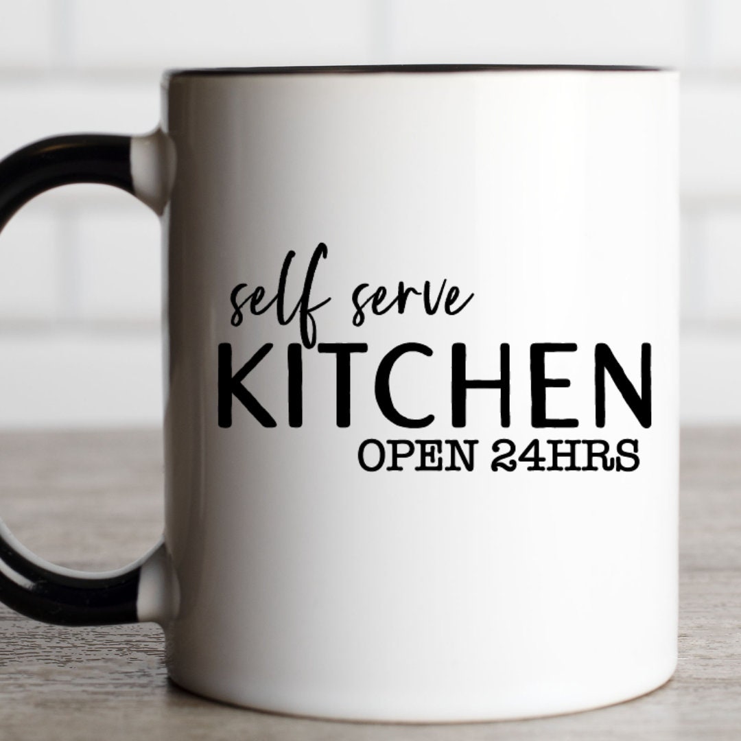 Self Serve Kitchen Open 24hrs SVG Cut Files Potholder Svg | Etsy