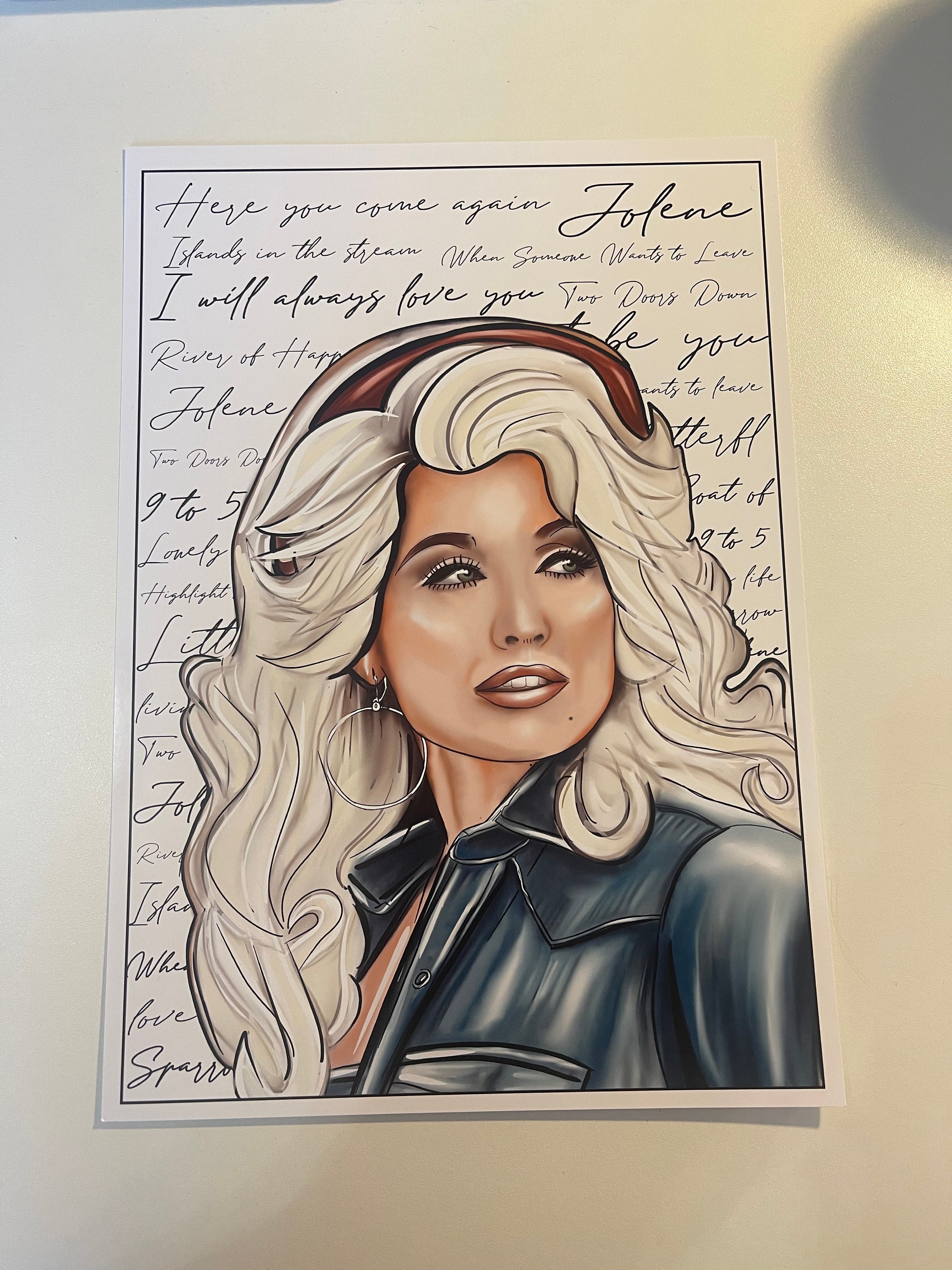 A4 Dolly Parton Wall Print Dolly Parton Illustration Dolly - Etsy