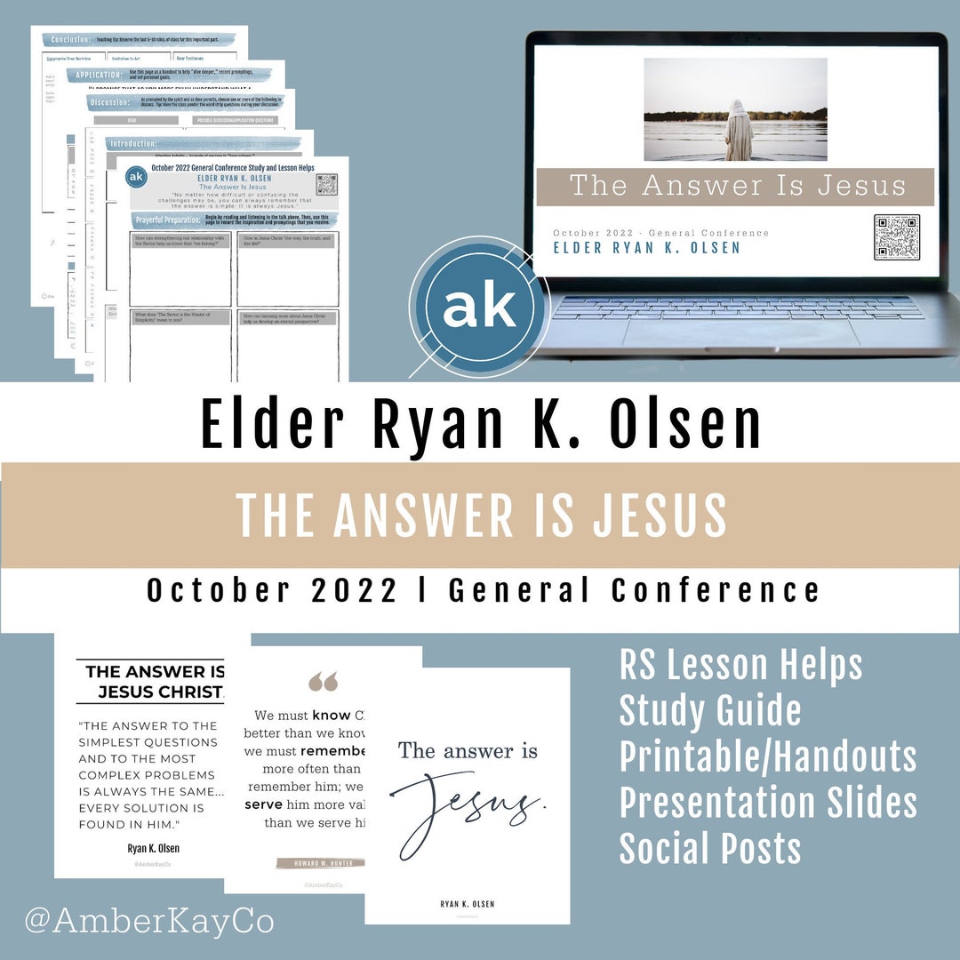 Ryan K. Olsen - the Answer is Jesus - Study Guide (digital Download) - Etsy