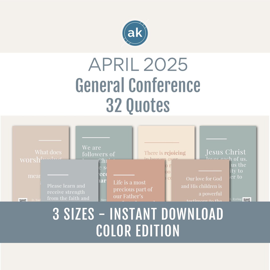 April 2025 General Conference Quotes: Color Edition (digital Download ...