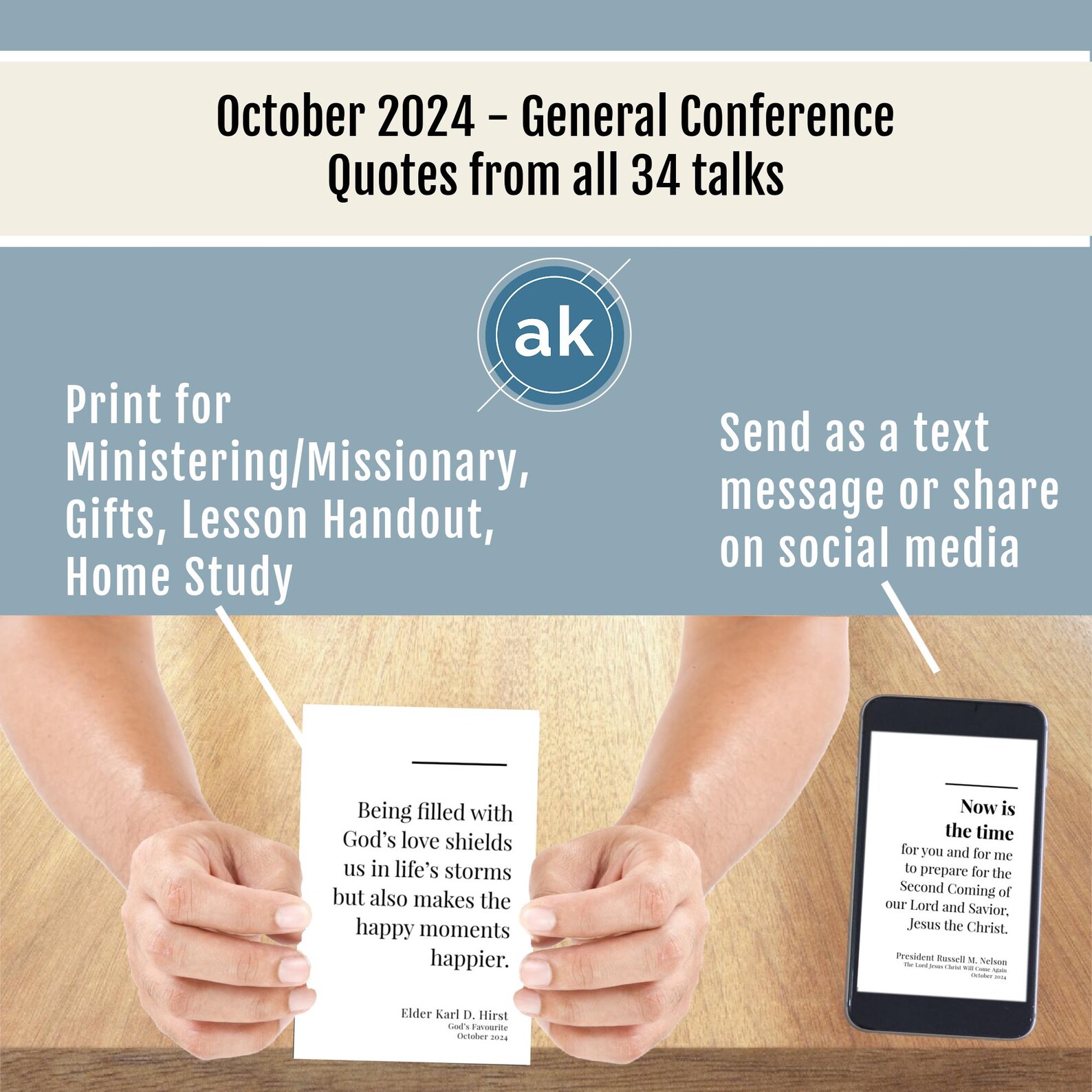 October 2024 Conference Quotes: Ministering Handout (digital Download ...