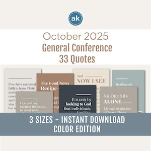 October 2025 General Conference Quotes: Color Edition (digital Download ...