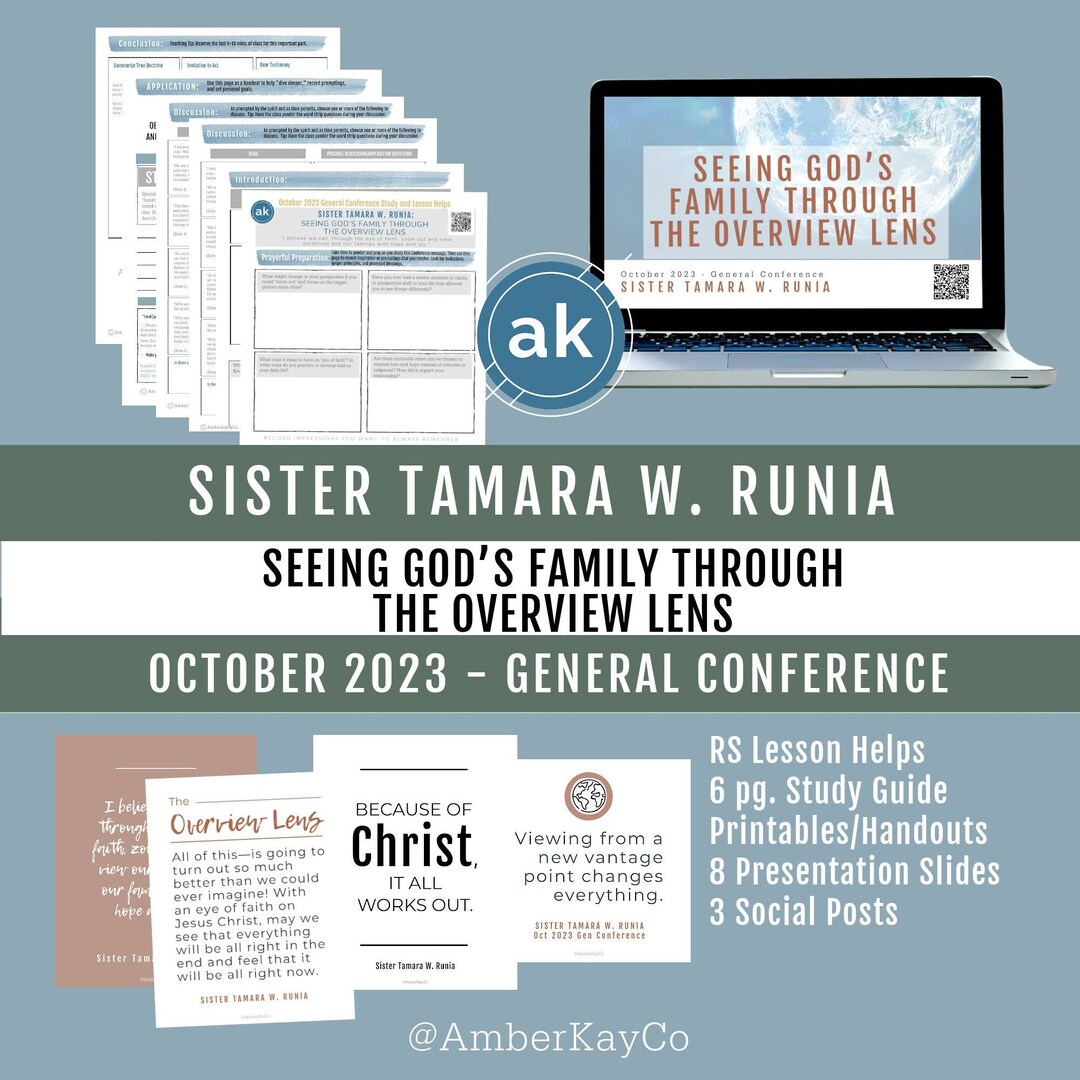 October 2023 Gen. Conference - Tamara W. Runia, "seeing God’s Family ...