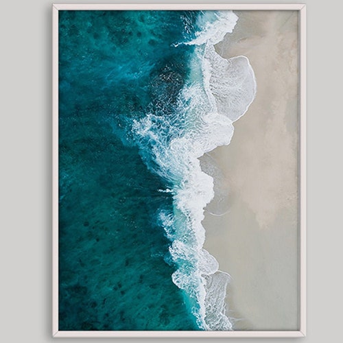 Aerial Beach Poster Coastal Wall Art Beach Print Instant - Etsy