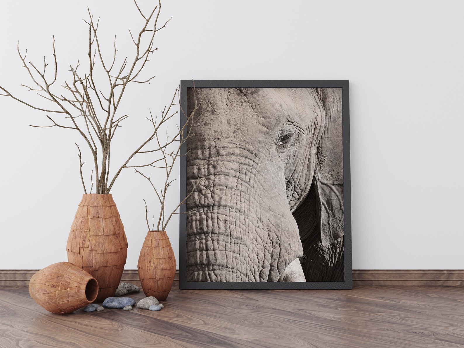Elephant Print Elephant Wall Art Printable Safari Animal - Etsy
