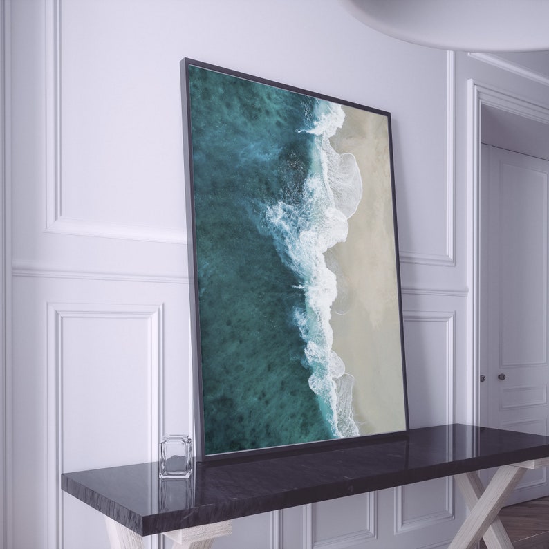 Aerial Beach Poster Coastal Wall Art Beach Print Instant | Etsy