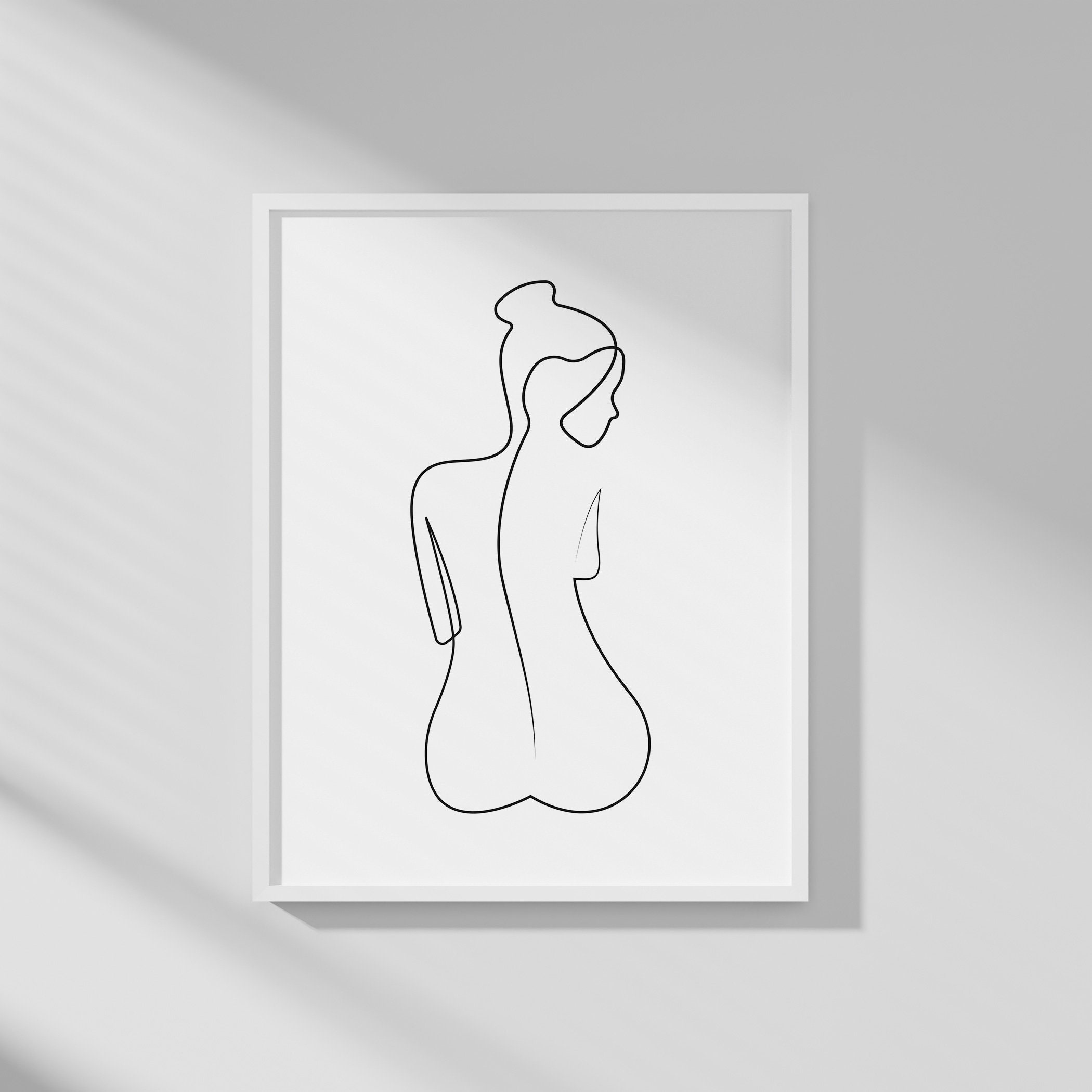 Female Body Line Art Print Set Of 3 Line Art Wall Art Set Etsy