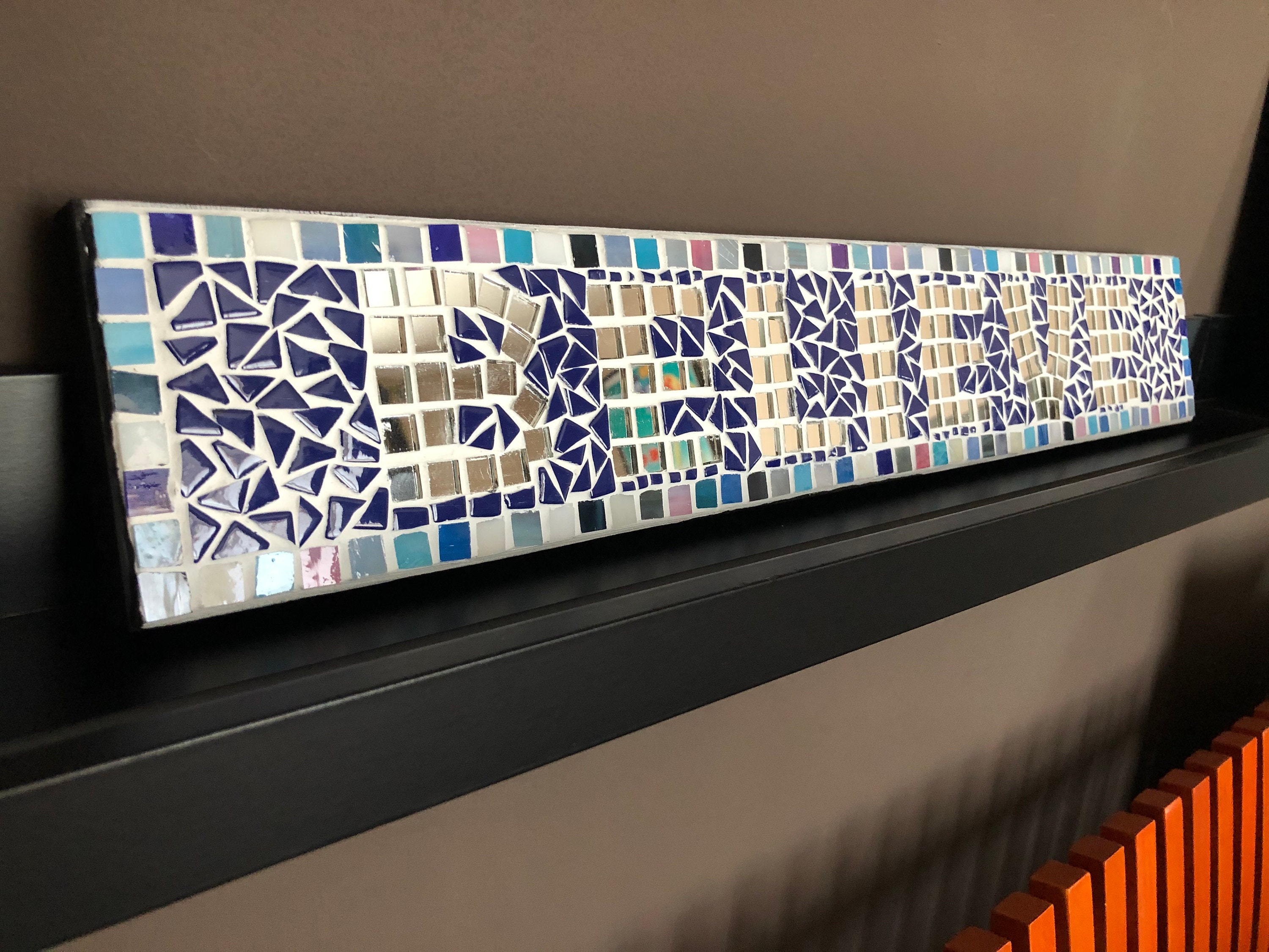 Mosaic Art Believe Colour Plaque - Etsy