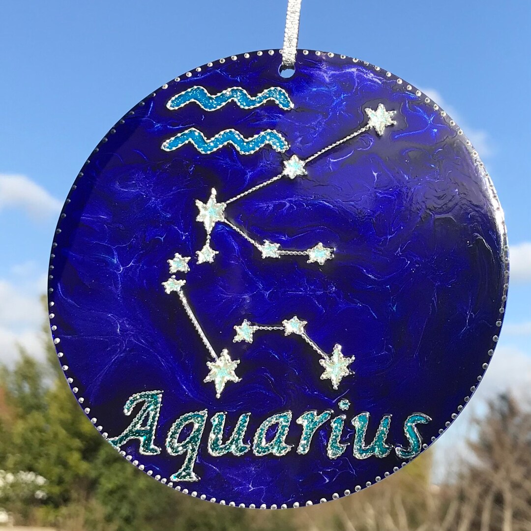 Hand Painted Zodaic Star Sign Constellation Aquarius - Etsy