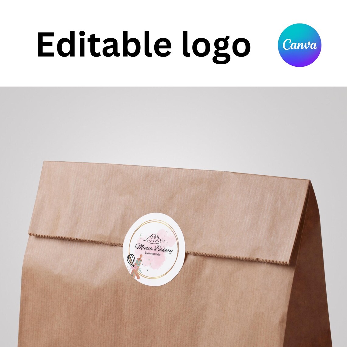 Editable Baker Logo | Bakery Logo for Branding| Bakery Logo | Baking ...