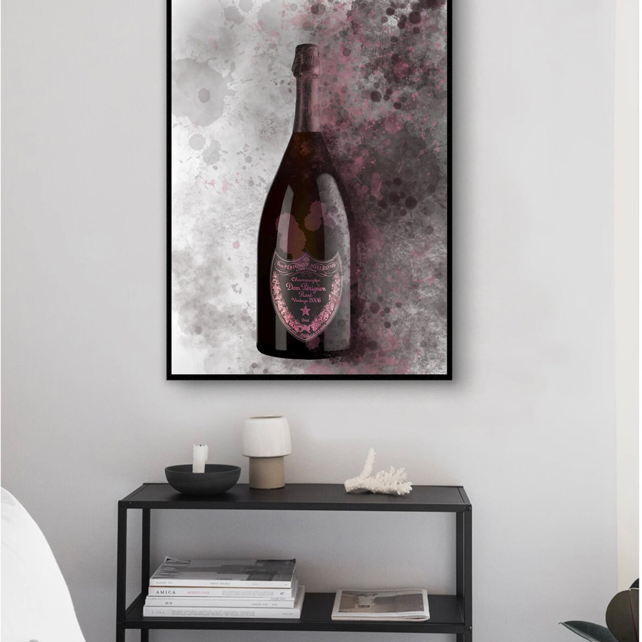 Dom Perignon Print Dressing Room Art Fashion Poster | Etsy