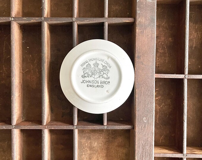 Antique Johnson Bros. White Ironstone Butter Pat | Antique Vintage ...